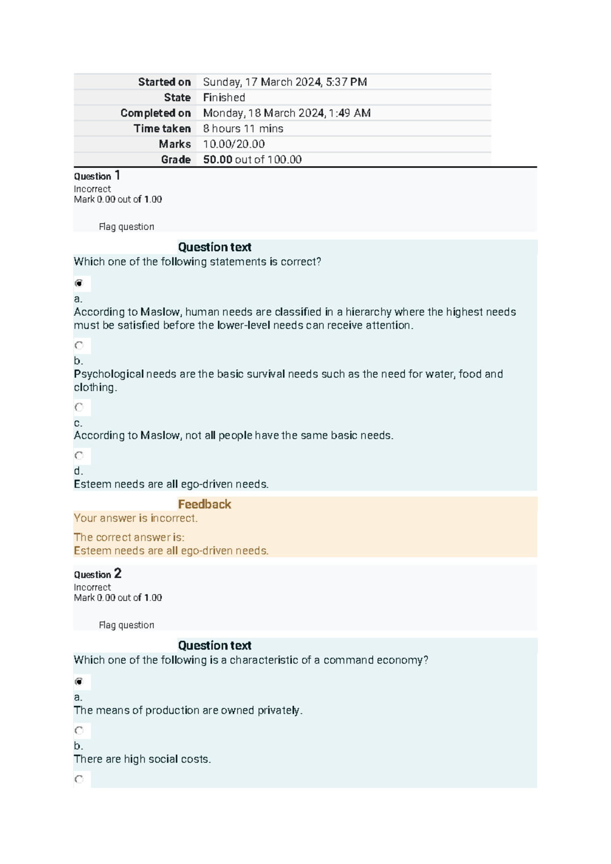 Started on - notes - Started on Sunday, 17 March 2024, 5:37 PM State ...