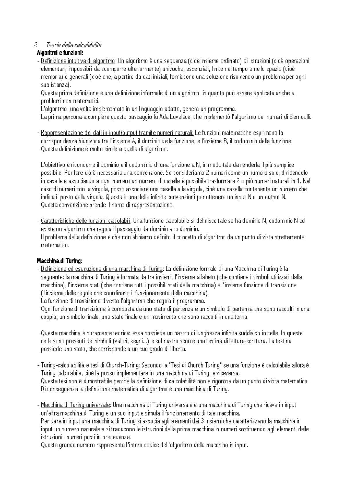 Informatica 2 - algoritmi e funzioni - definizione di algoritmo ...