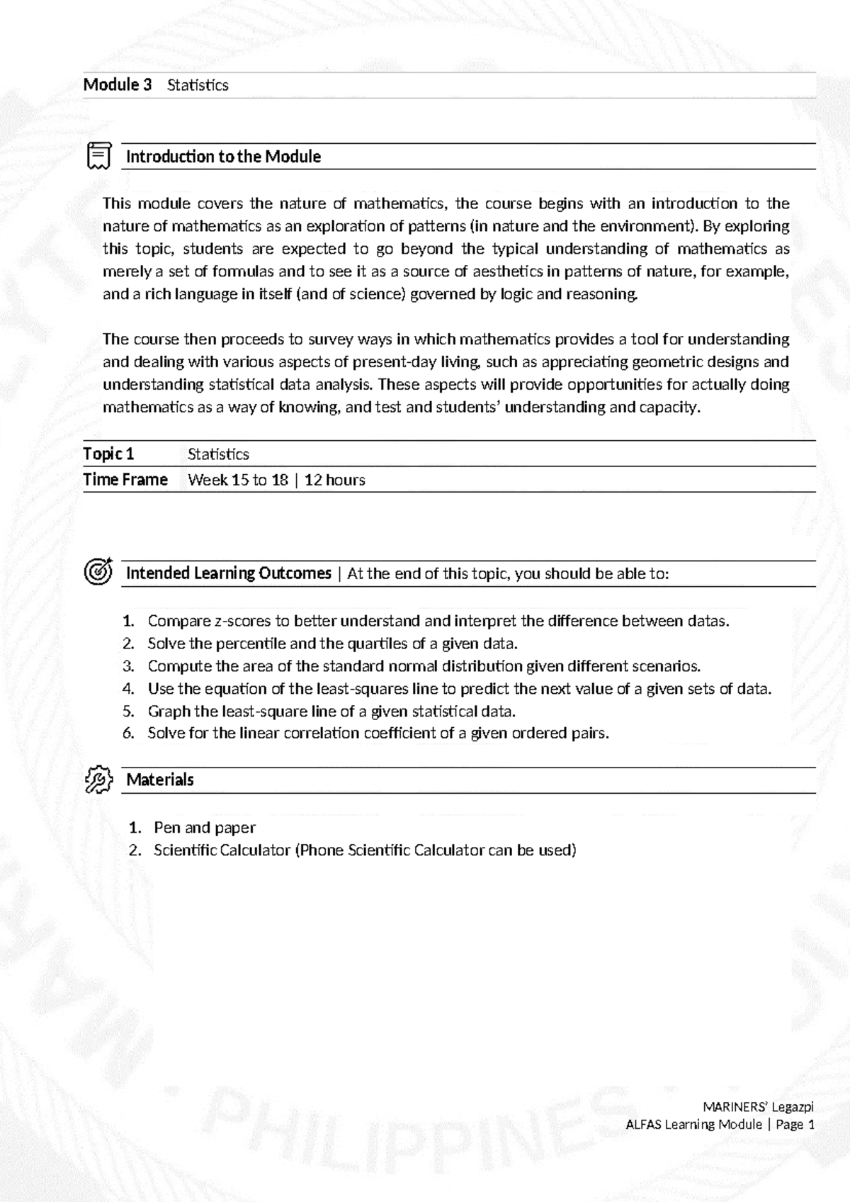 5 - Module Proper - Mathematics in the Modern World Prelim - Module 3 ...