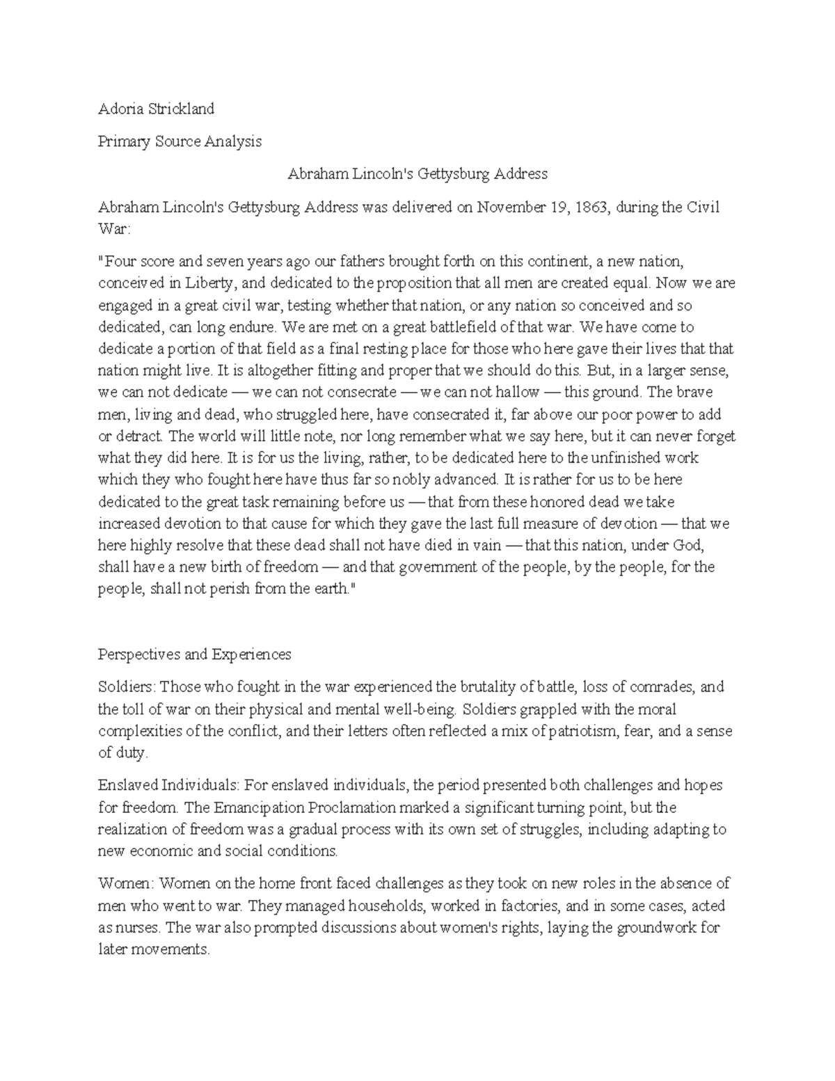 Primary Source Analysis Apush Project - Adoria Strickland Primary ...