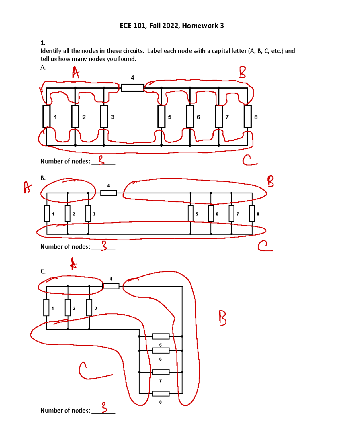 HW3 - Homework - ECE 101, Fall 2022, Homework 3 1. Identify all the ...