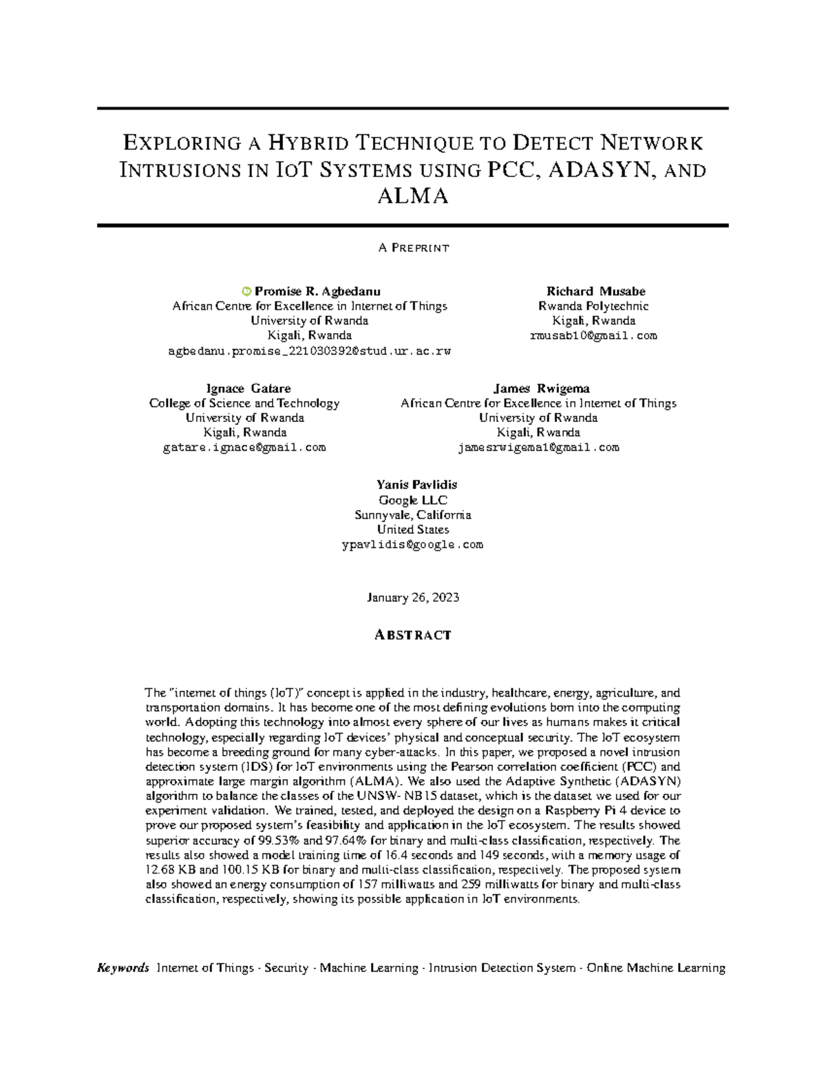 Exploring a Hybrid Technique to Detect Network Int - EXPLORING A HYBRID TECHNIQUE TO DETECT ...