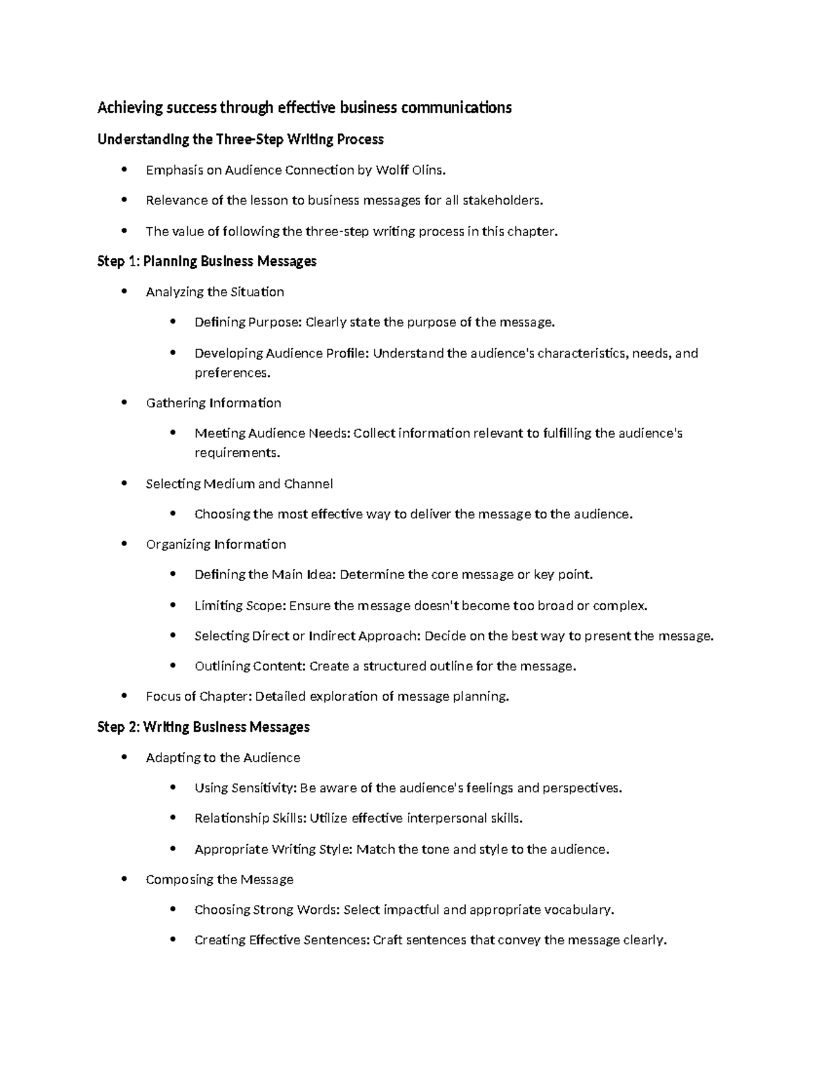 Achieving success through effective business communications - Achieving ...