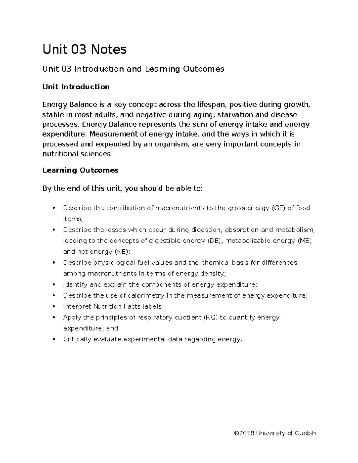 Unit03 Notes - Unit 03 Notes Unit 03 Introduction and Learning Outcomes ...