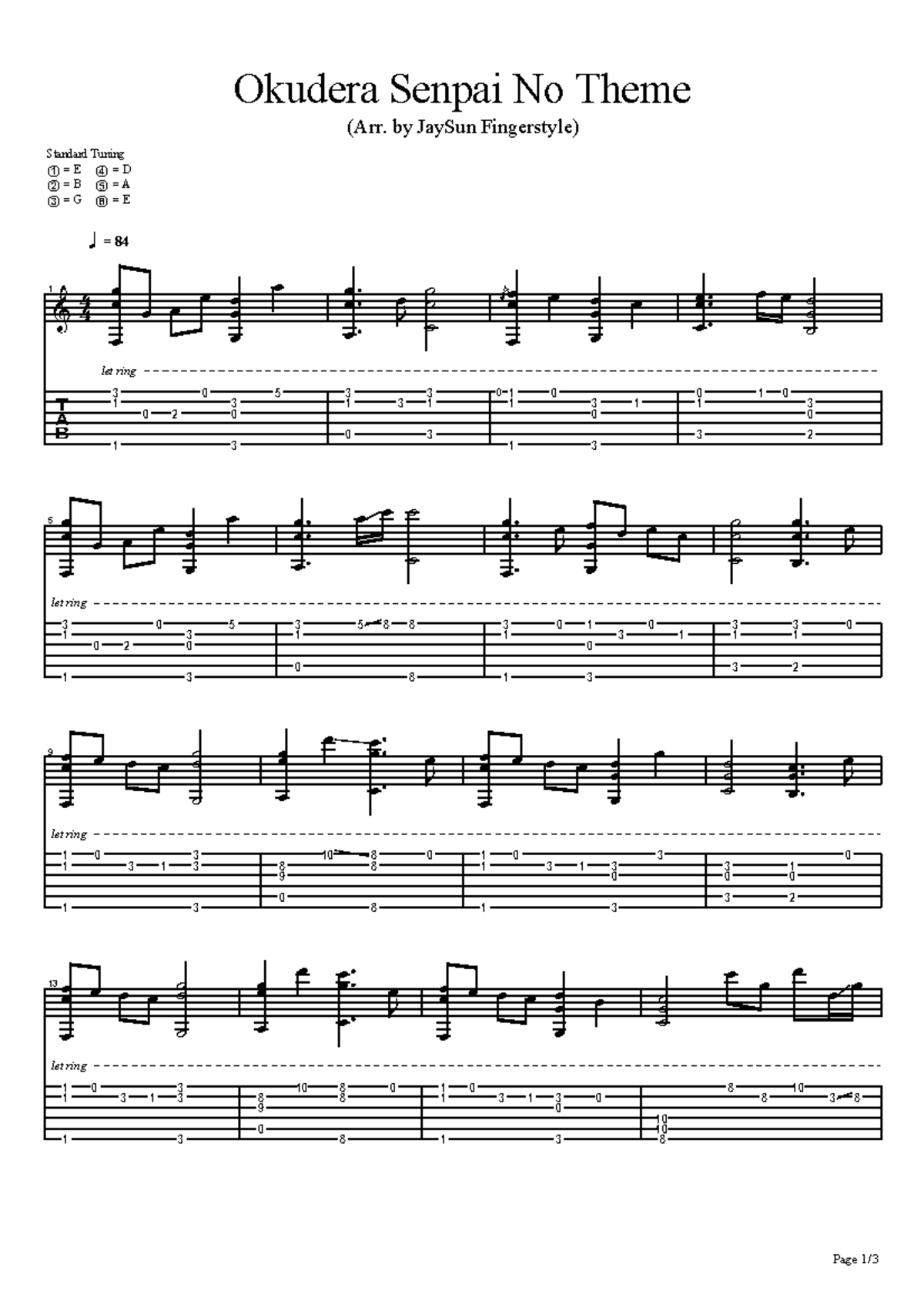 Okudera%20Senpai%20No%20Theme - Okudera Senpai No Theme (Arr. by JaySun ...