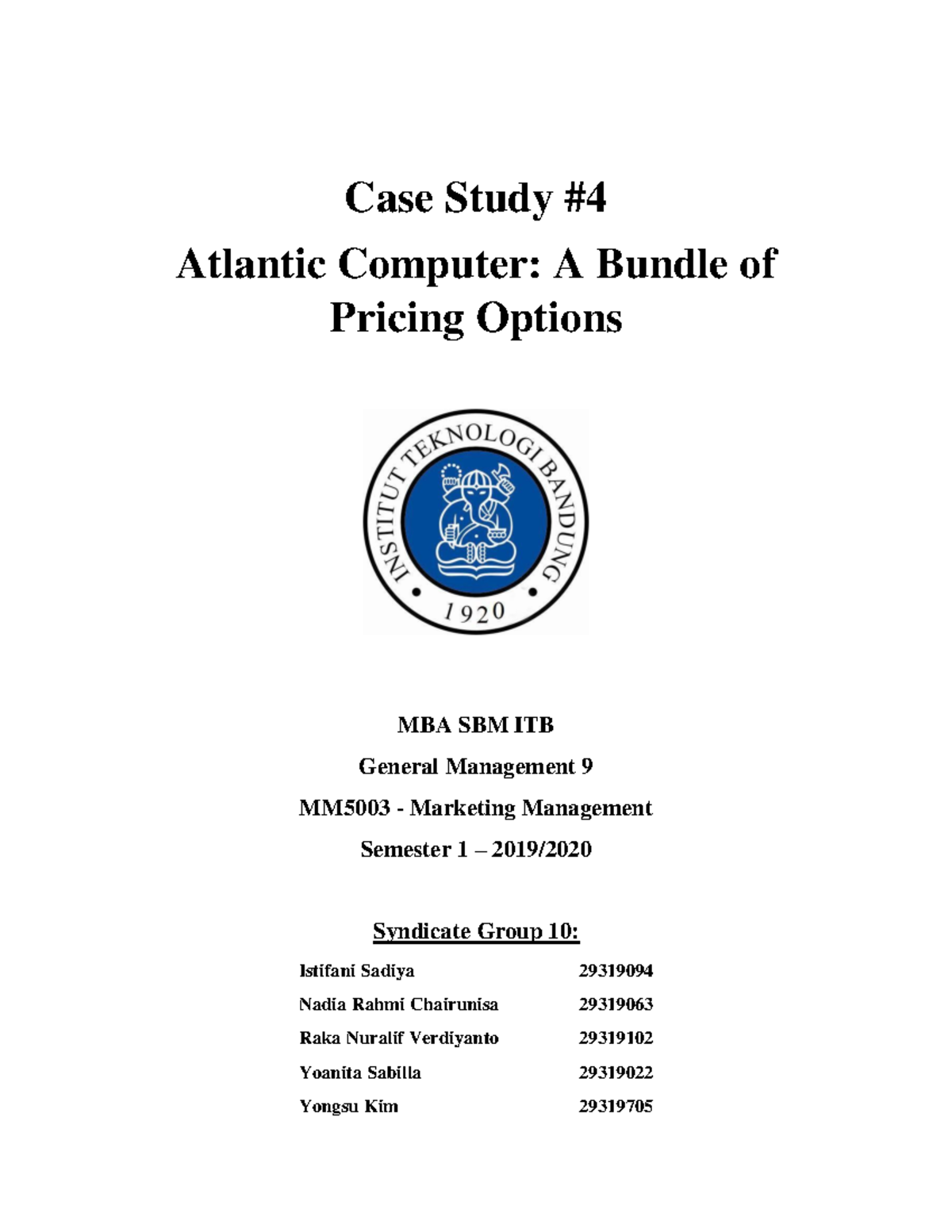 Pdfcoffee - Case study - Case Study Atlantic Computer: A Bundle of ...