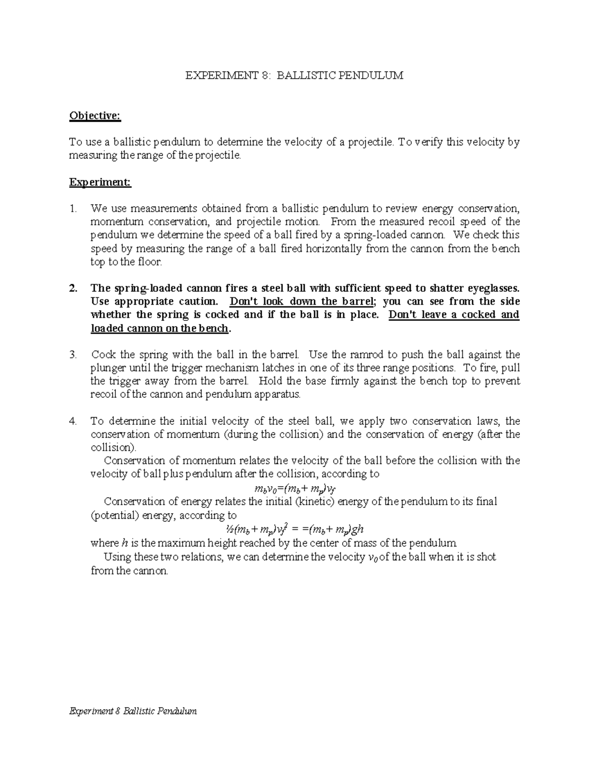 11- Experiment 8 - This is the lab report of physics which is balistic ...