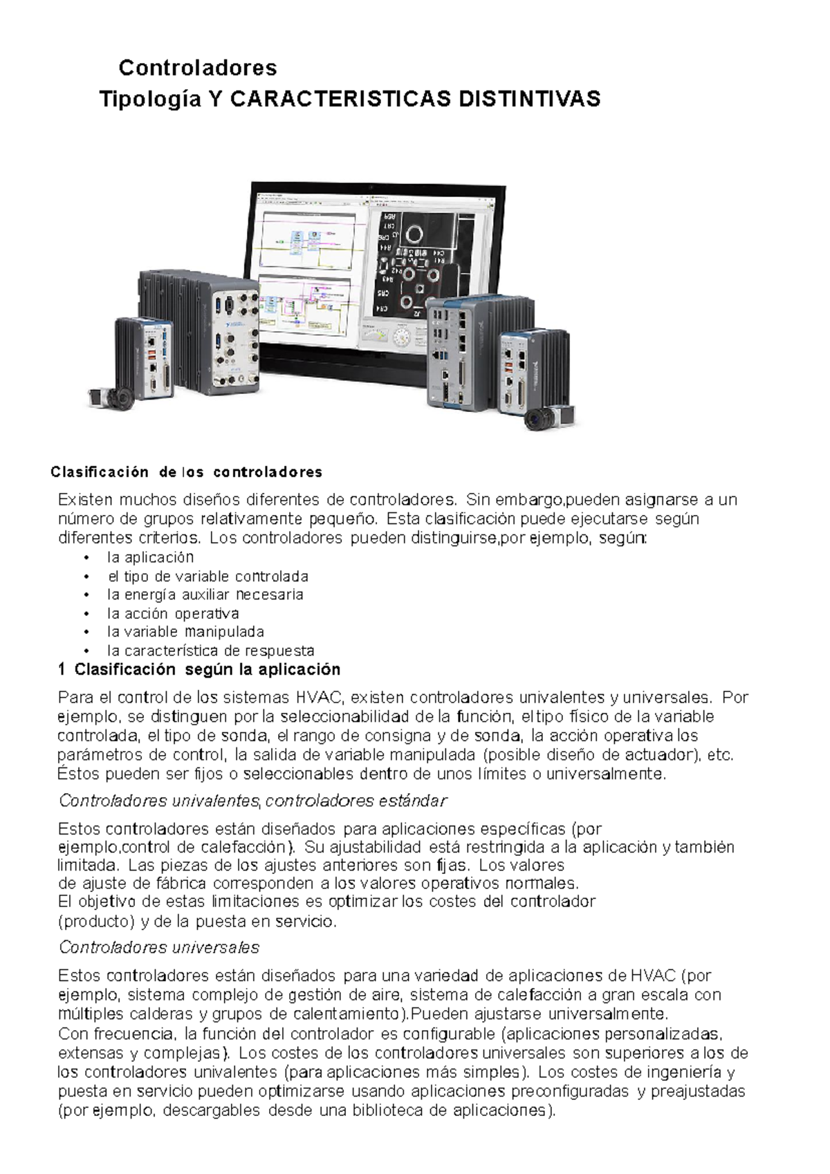 Controladores Tipologia - Controladores Tipología Y CARACTERISTICAS ...