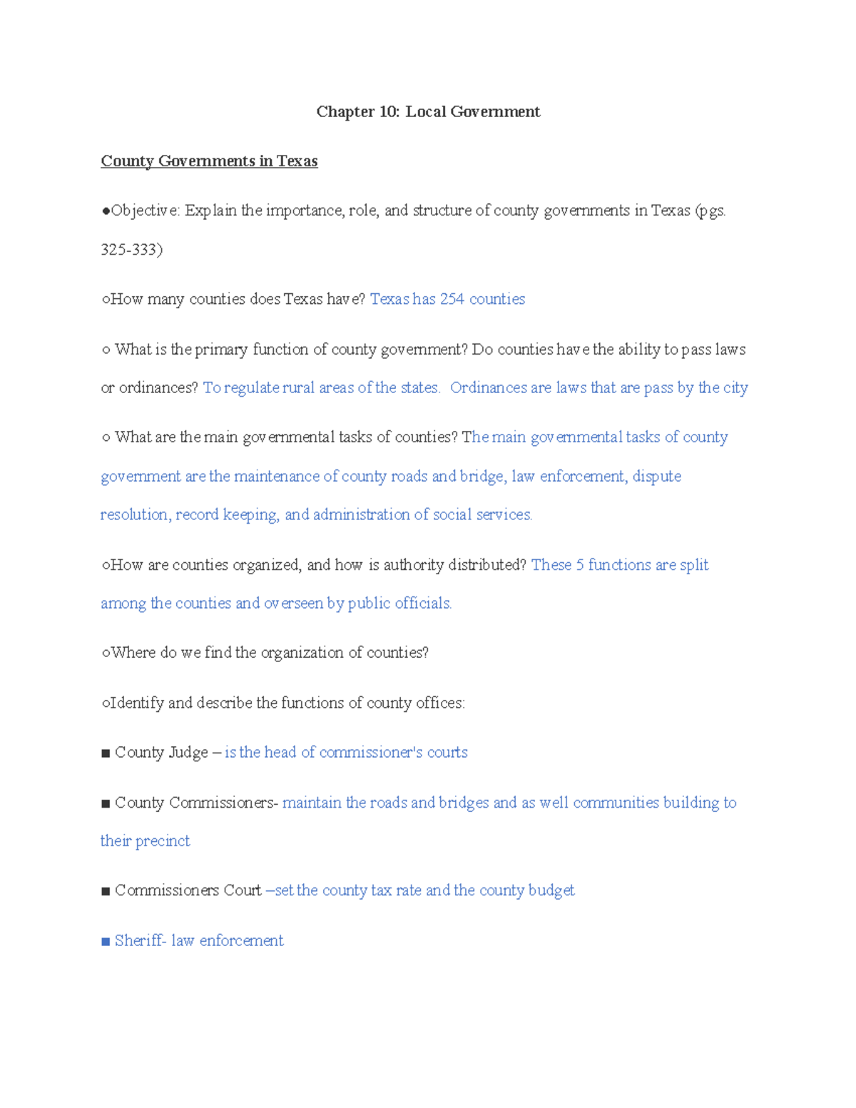 Chapter 10- Local Government - Chapter 10: Local Government County ...
