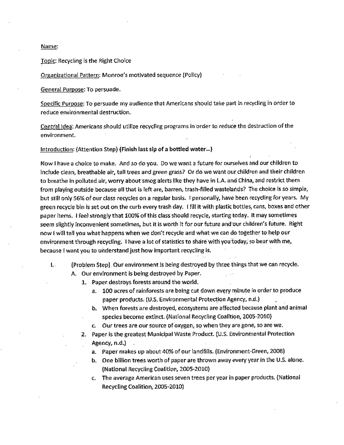 Pursuasive MS Student Sample Outline - RELI 1010 - Studocu