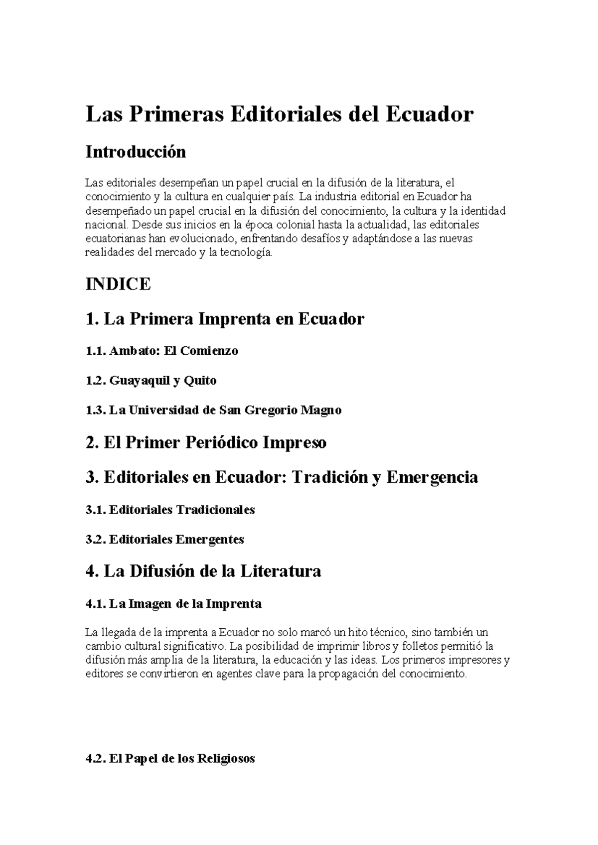 LAS Primeras Editoriales DEL Ecuador - Las Primeras Editoriales del ...