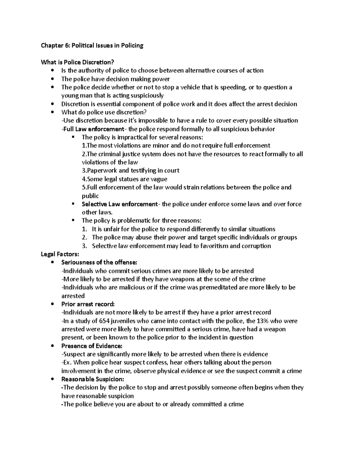 Chapter 6- political issues in policing - Chapter 6: Political Issues ...