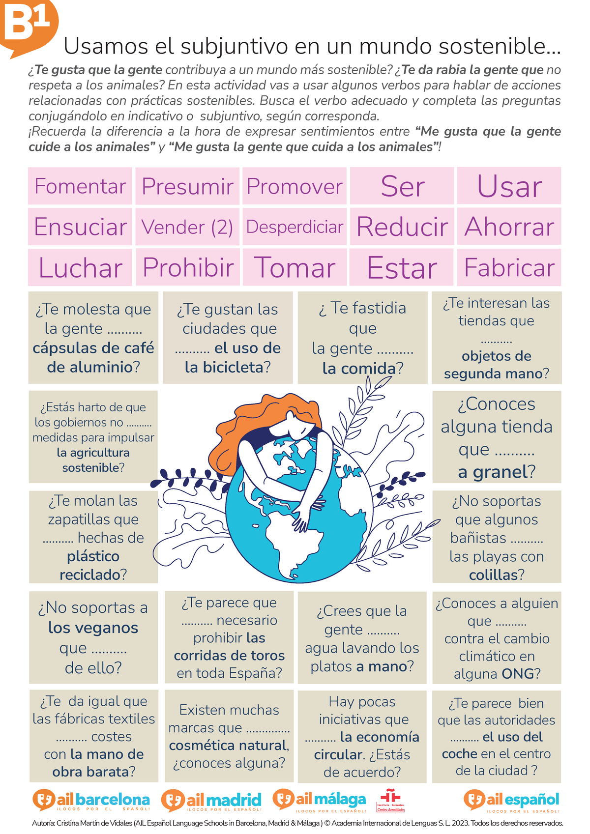 Ejercicio espanol uso presente modo indicativo subjuntivo - Usamos el ...