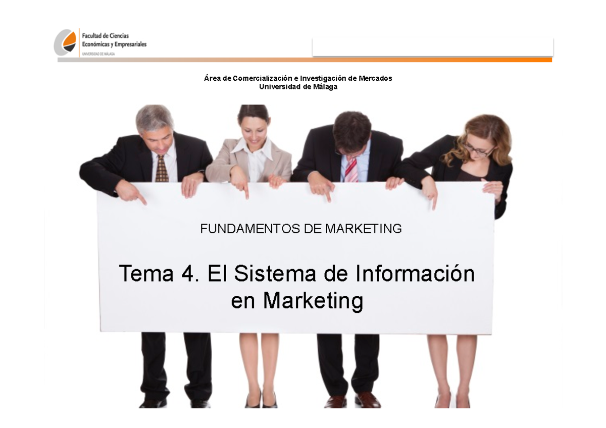 Tema 4 SIM. Marketing pdf - Tema 4. El sistema de inteligencia de ...