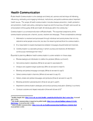 Communication is an essential part of human life - 1 Individuals The ...