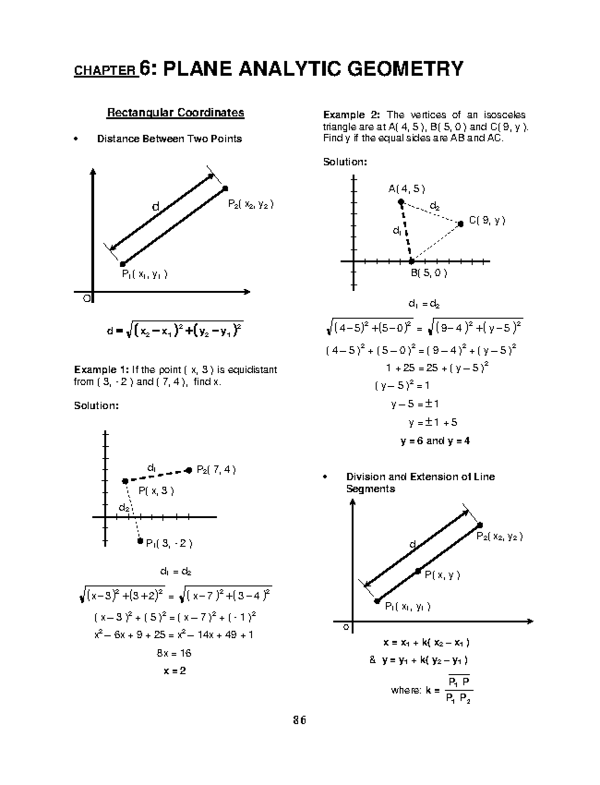 Analytic Geometry - CECC1 - CHAPTER 6: ####### Rectangular Coordinates ...
