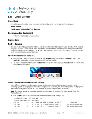 17.2.7 Lab - Reading Server Logs - Objectives Part 1: Reading Log Files ...
