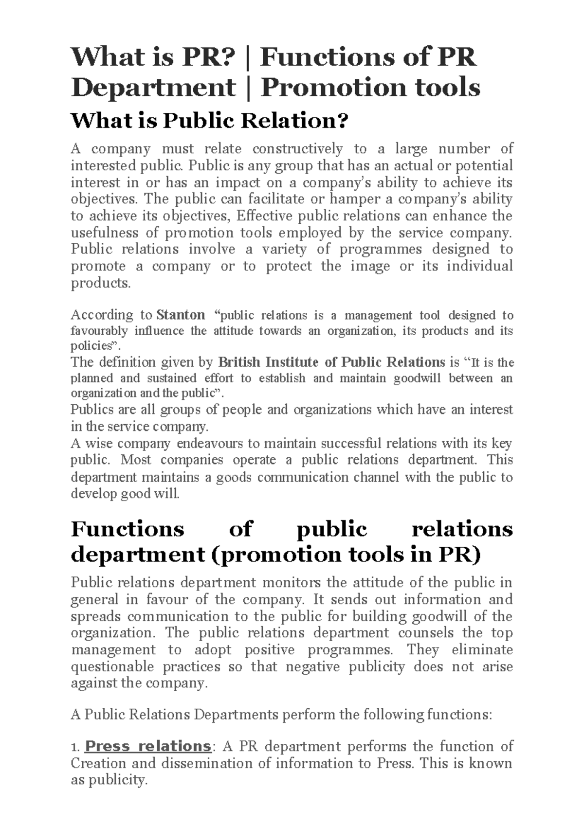 What is PR - it is about public relation in imc - What is PR ...