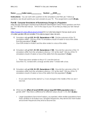 Project 3 Lab Report - Foundations of Biology - Foundations of Biology ...