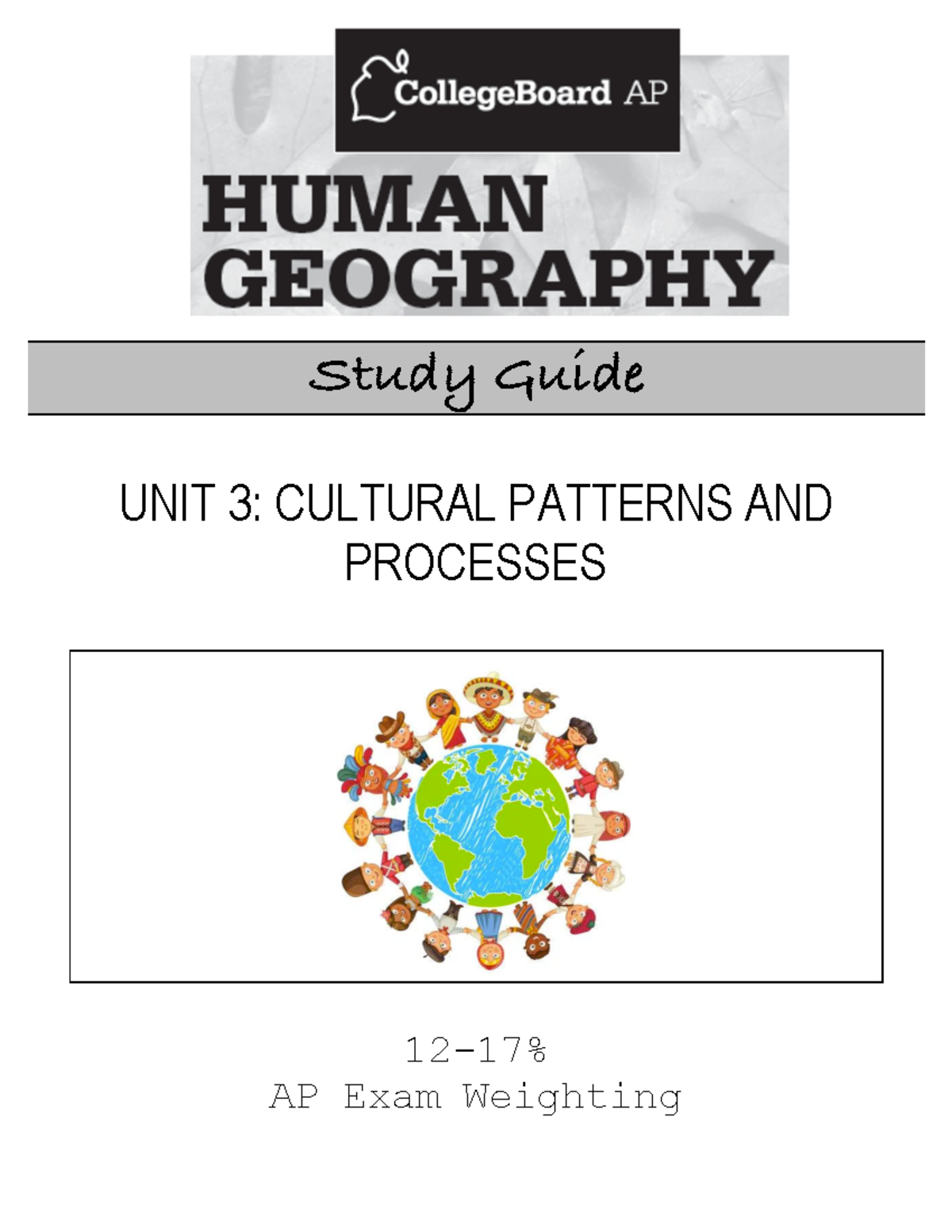 Guide 3 - history - Study Guide UNIT 3: CULTURAL PATTERNS AND PROCESSES ...