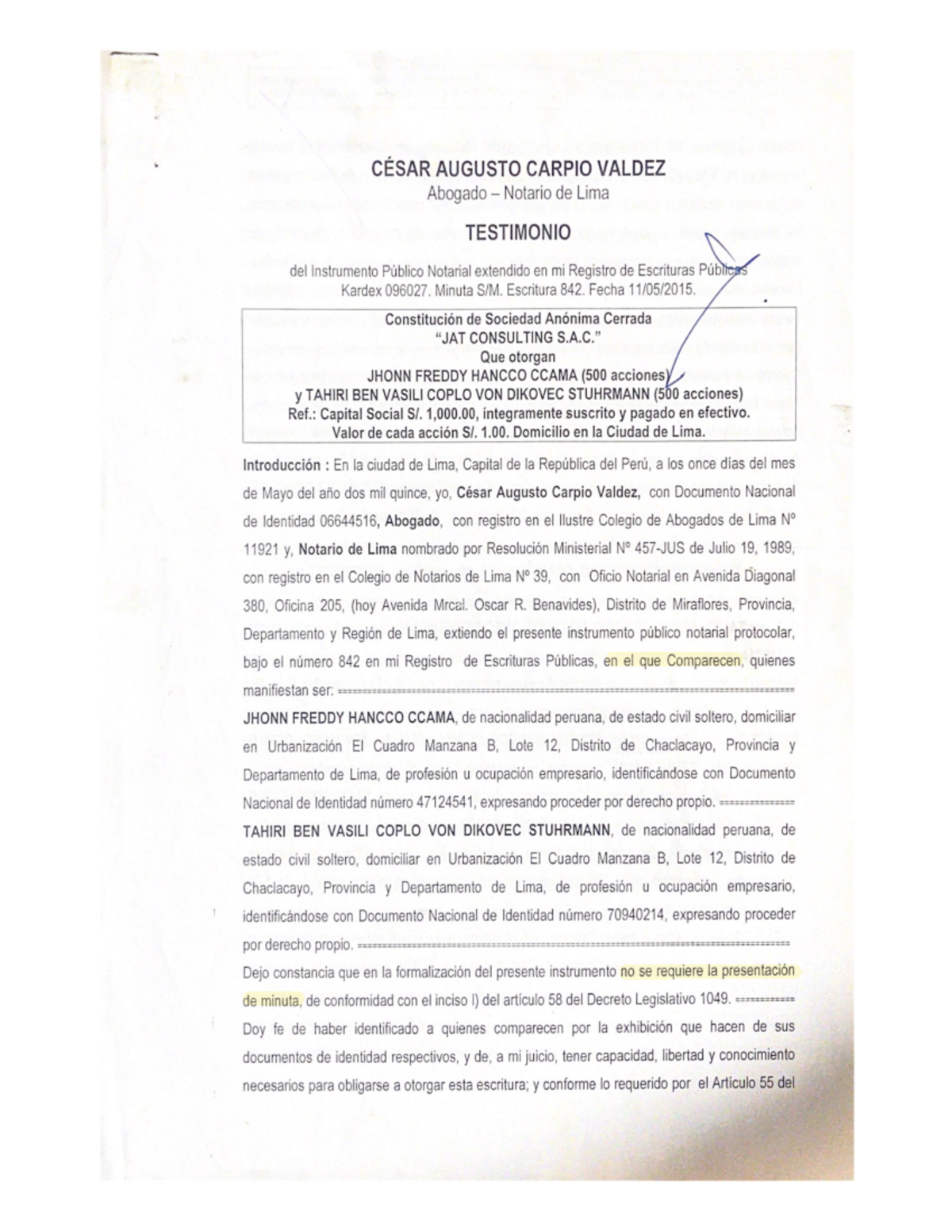 CÉSAR Augusto Carpio Valdez - derecho penal - Studocu