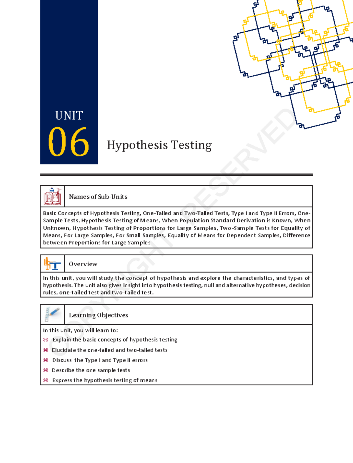 MBA Quantitative Techniques and Analytics 06 - Hypothesis Testing ...