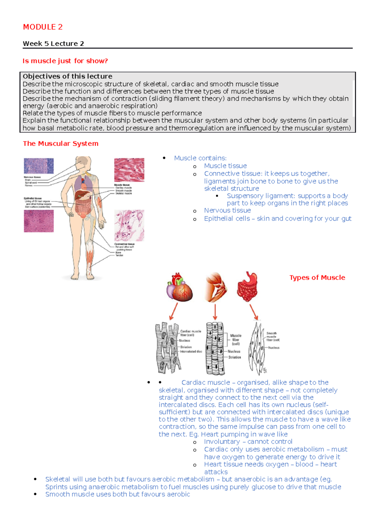 BIOL1008 Module 2 Lecture Summary Notes - MODULE 2 Week 5 Lecture 2 Is ...