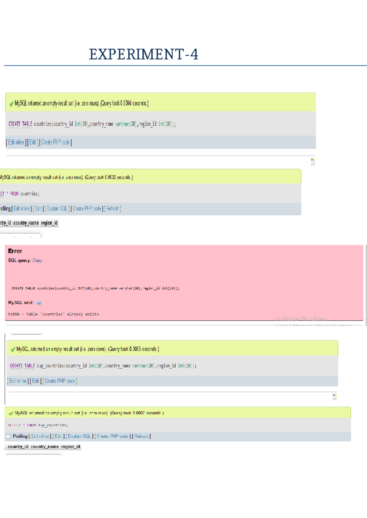DBMS sheet - database management system - MySQL returned an empty result set (i. zero rows ...