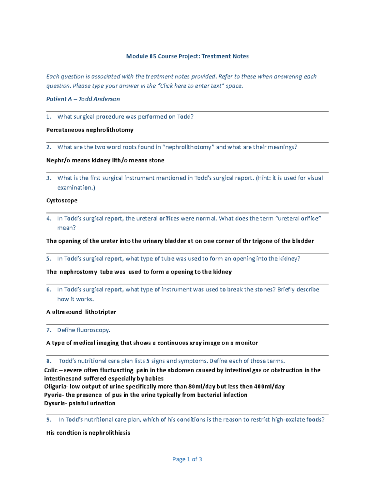 Mod05 Course Project Questions - Module 05 Course Project: Treatment ...
