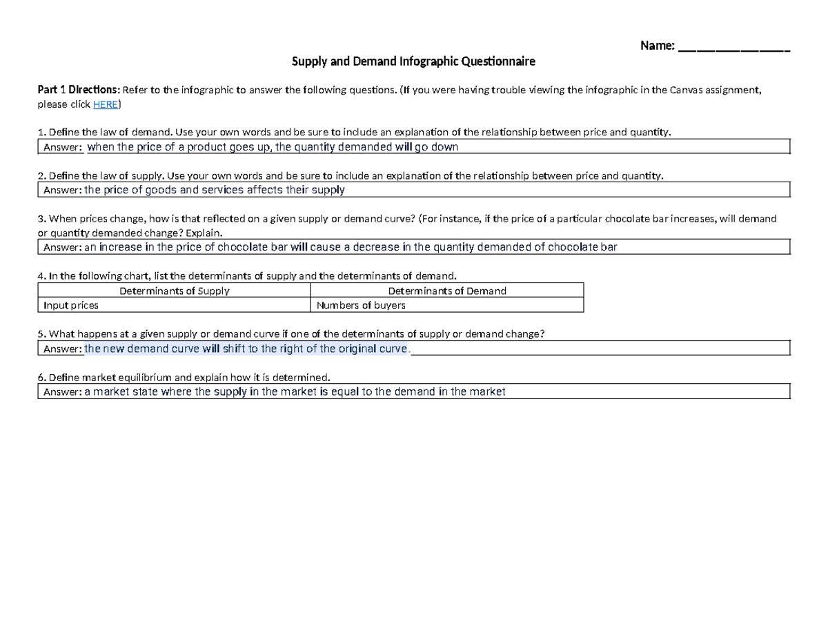 Worksheet - simple and easy - Name: __________________ Supply and ...