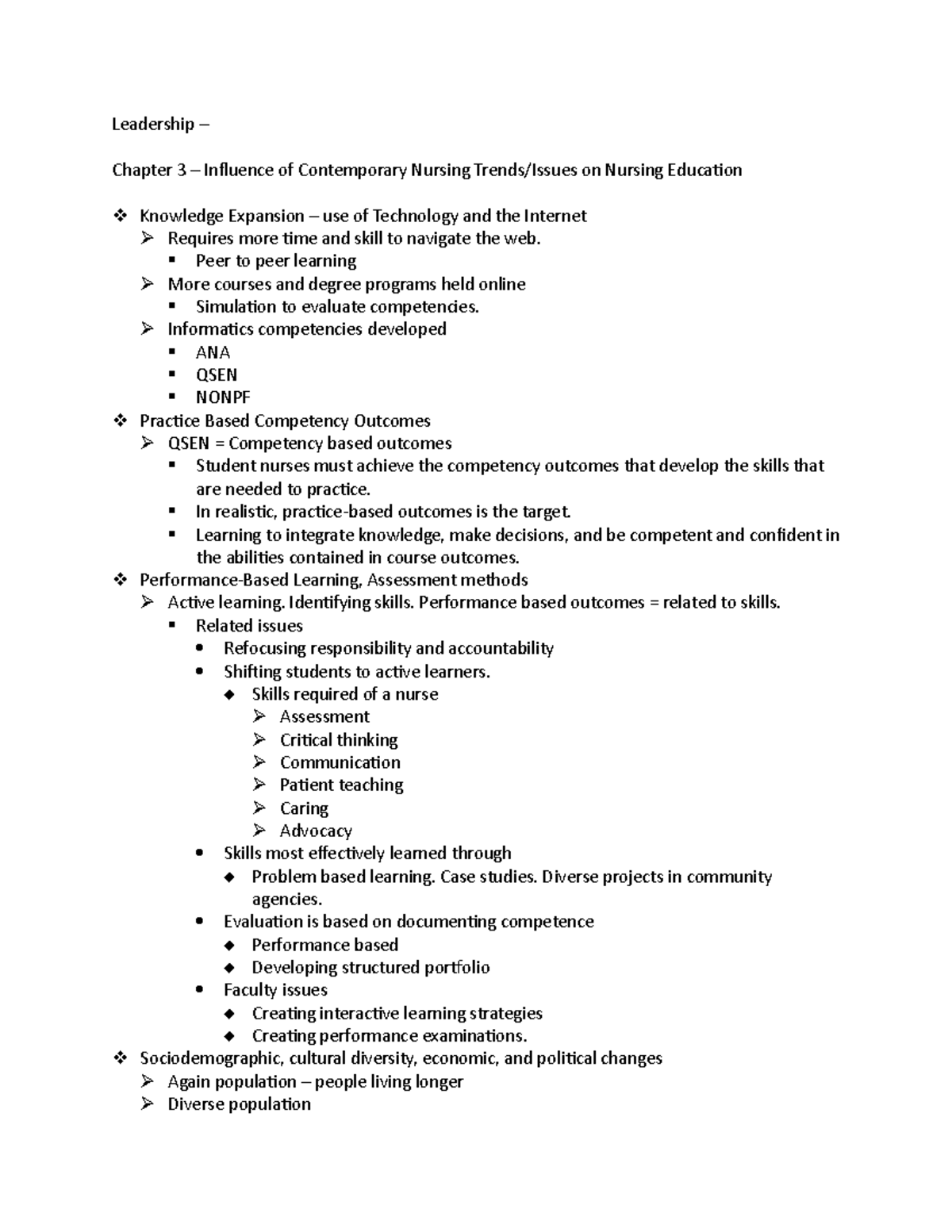 Leadership Lecture:Notes Guide - Leadership – Chapter 3 – Influence of ...