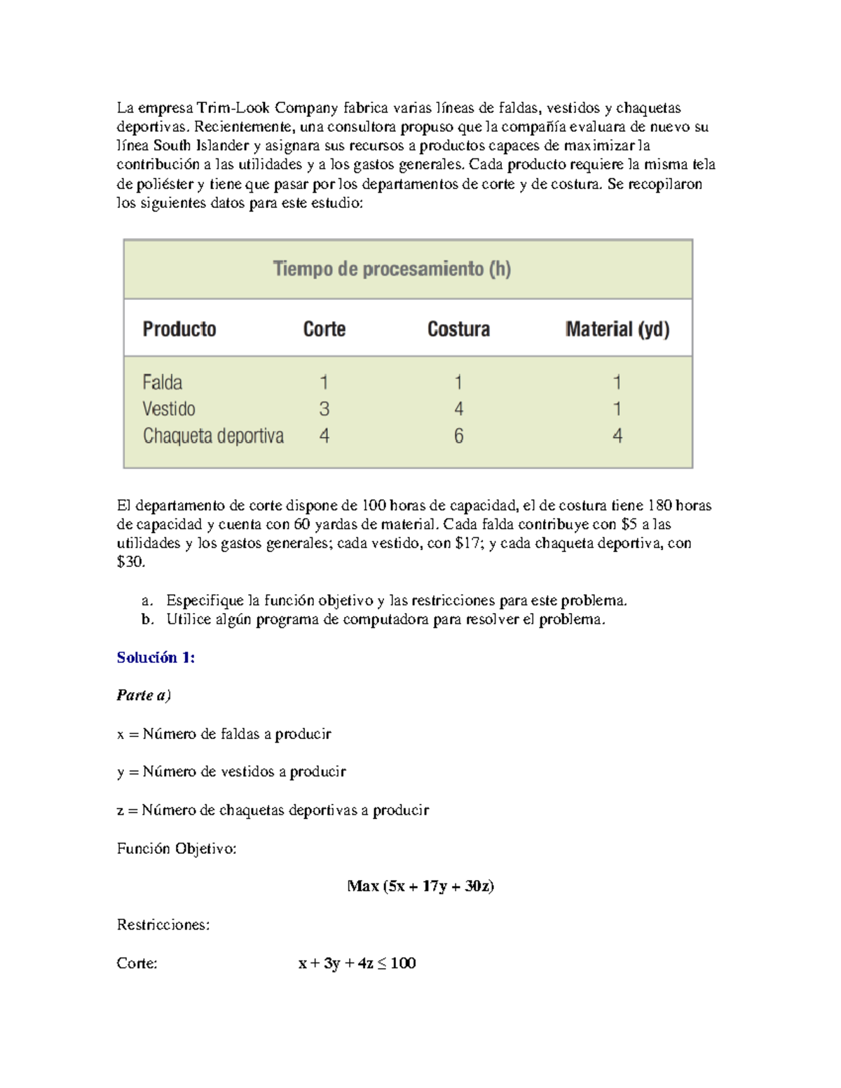 GUÍA Desarrollo Modelo Matemático CON Método Simplex Y Solución CON ...