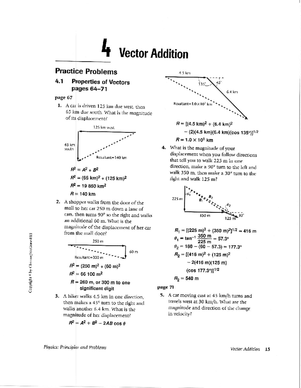 Vector-problems - Explain vectors in details - 4 Vector Addition Practice Problems 4 km 4 ...