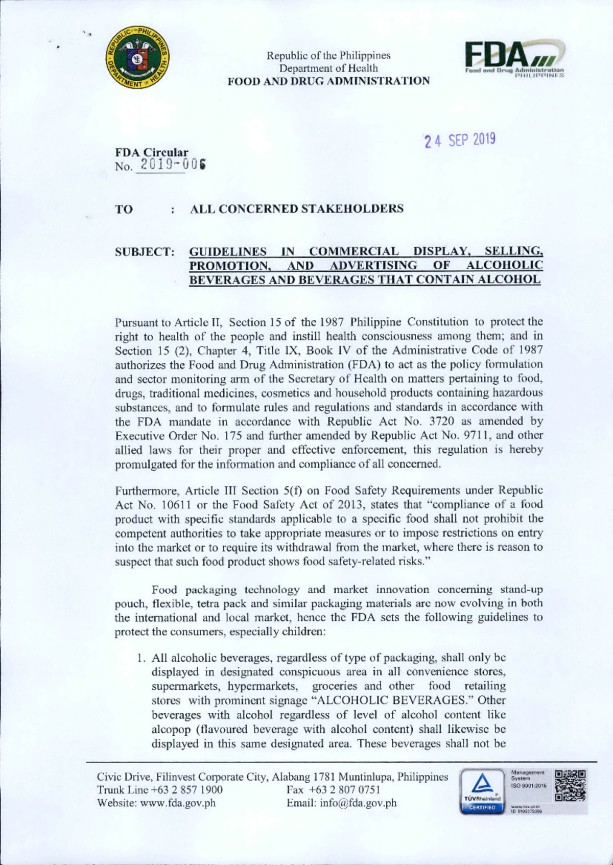 FDA-Circular-No - fda - Medical Technology - Studocu