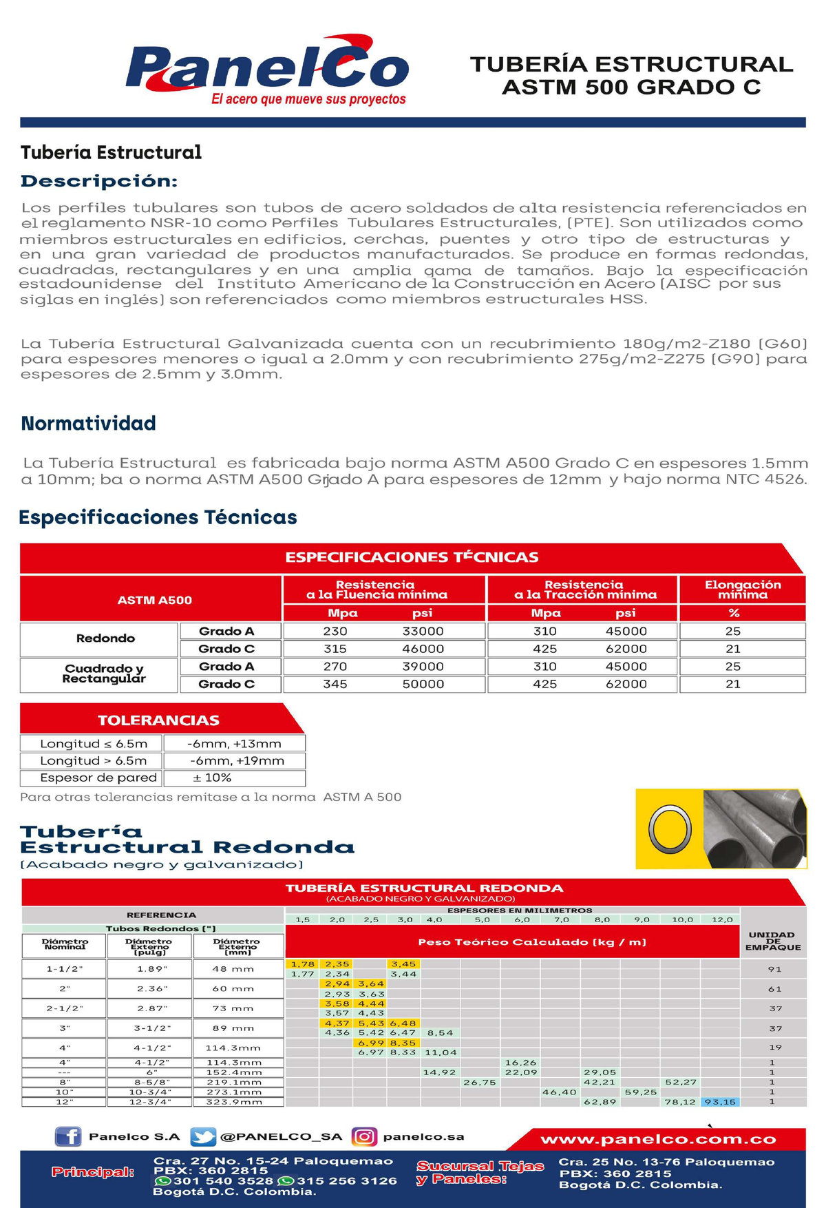 Estructurales-tuberia-astm-500 2020 - Estadística - Studocu