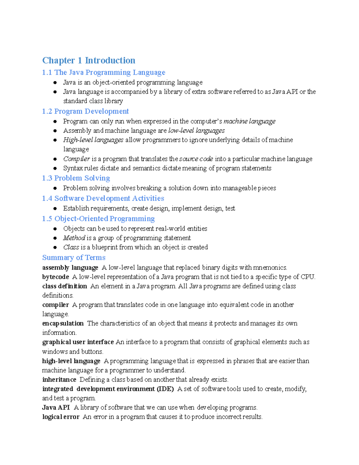 Java Foundations Chapter 1 - Chapter 1 Introduction 1 The Java ...