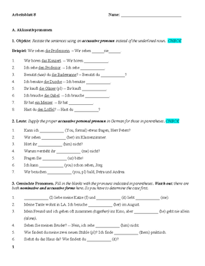 AB9 - German Homework - Arbeitsblatt 9 Name ...