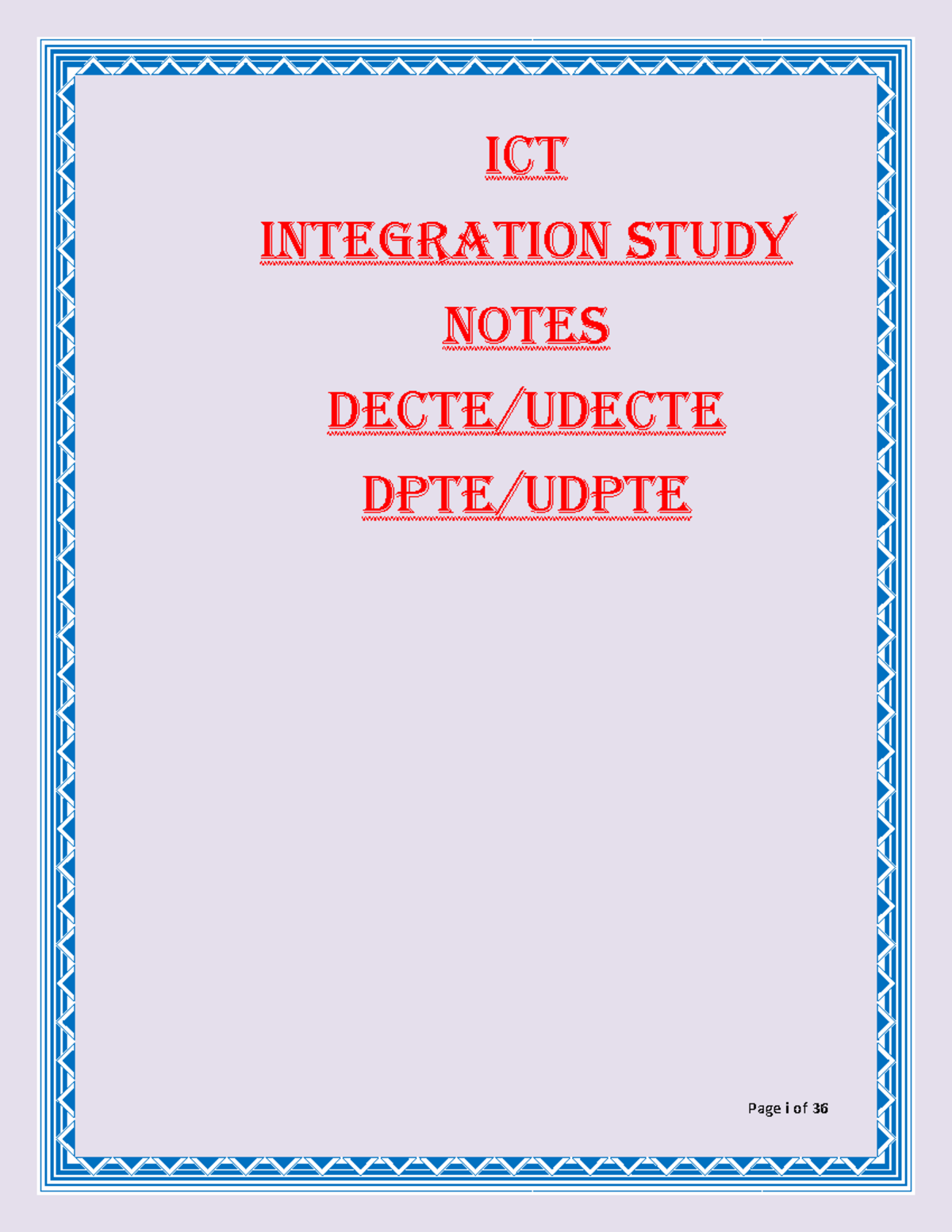 Integration - Summary Social work - Page i of 36 ICT INTEGRATION STUDY ...