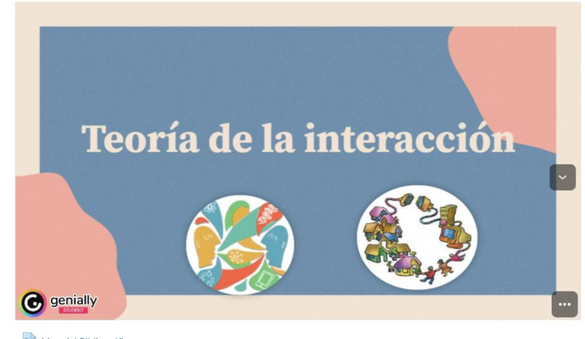 U2Ps Teoria de la interacción - Teoría de la interacción genially STUDENT Teoría de la ...