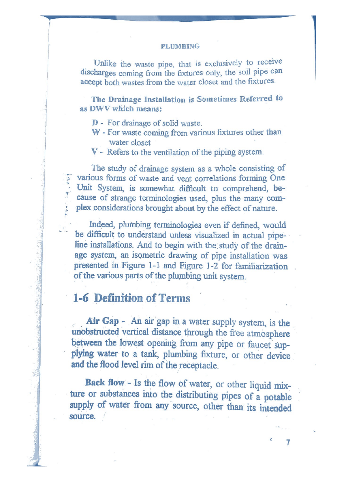 basic plumbing book - PLUMBING Unlike the waste pipe, that is ...