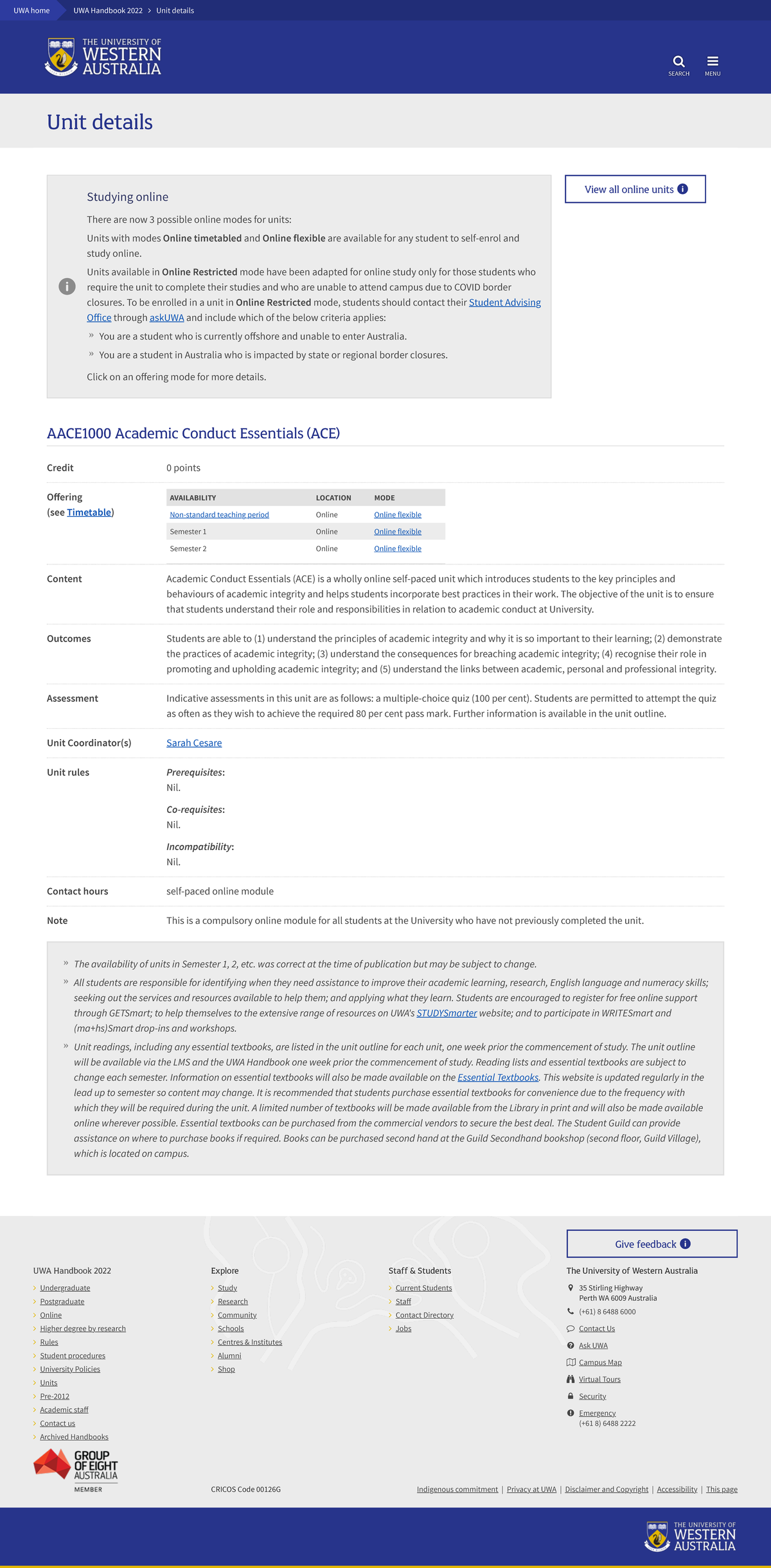 AACE1000 Academic Conduct Essentials (ACE) - UWA home UWA Handbook 2022 ...