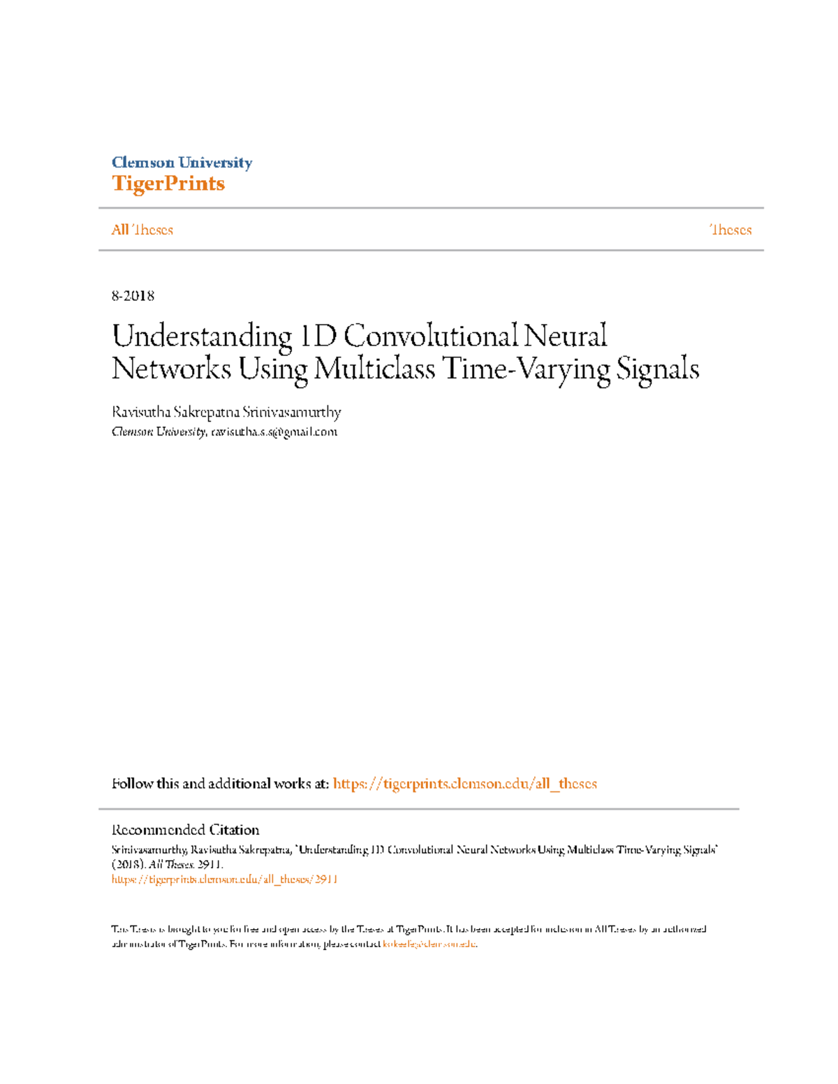 Understanding 1D Convolutional Neural Networks Using Multiclass T ...