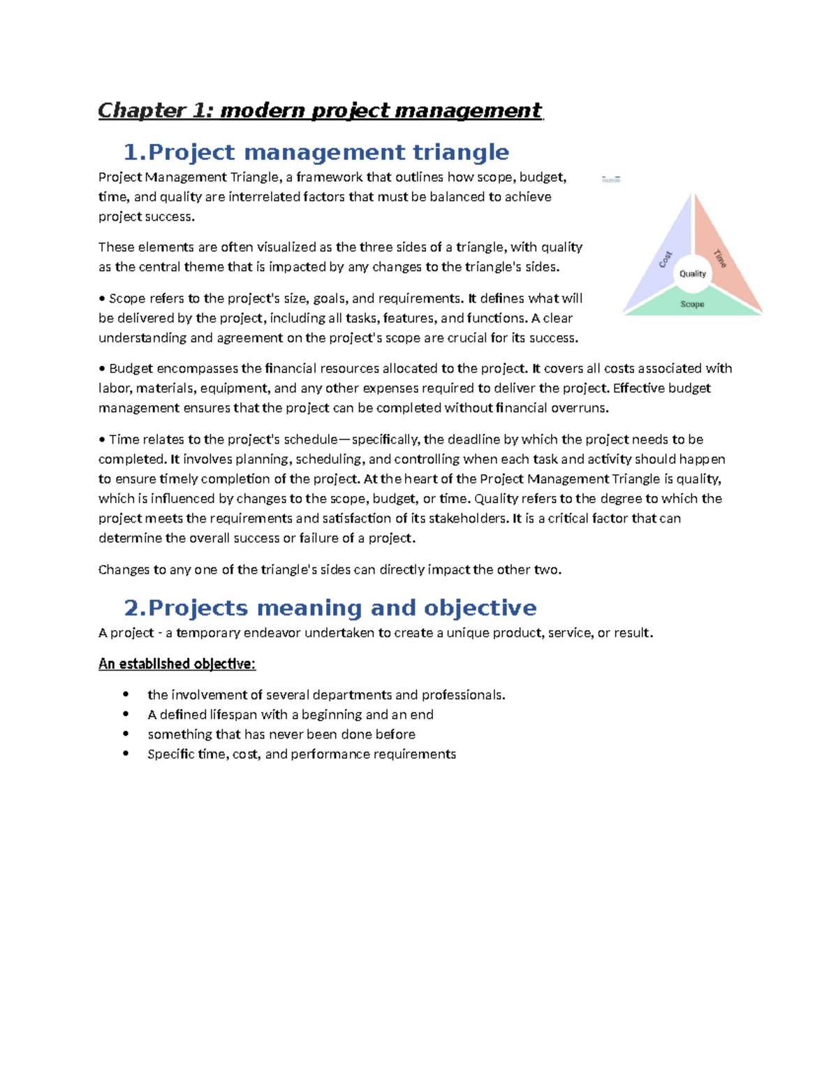 Project-management 1 - Chapter 1: modern project management 1 ...