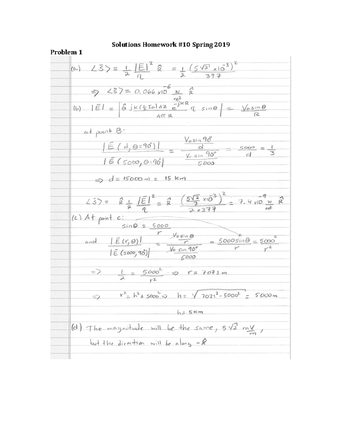 Solutions EE 330 HW10 SP19 - Solutions Homework #10 Spring Problem Problem Problem (b) The ...