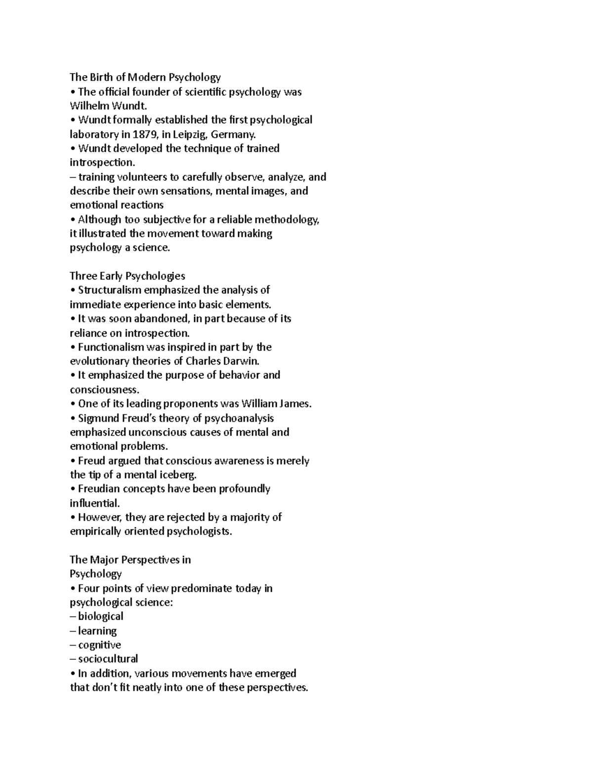 The Birth of Modern Psychology - Wundt formally established the first ...