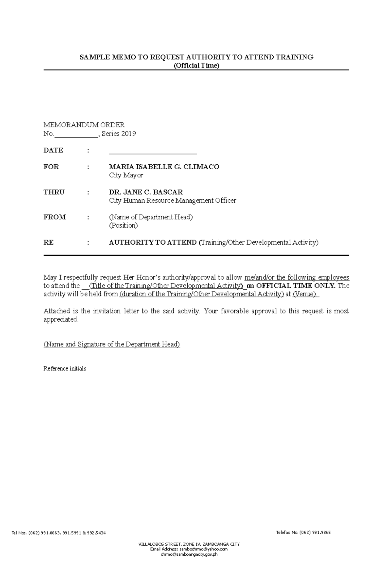 Memo-Format-for-Travel-Authority-Request OT - OFICINA DEL ...