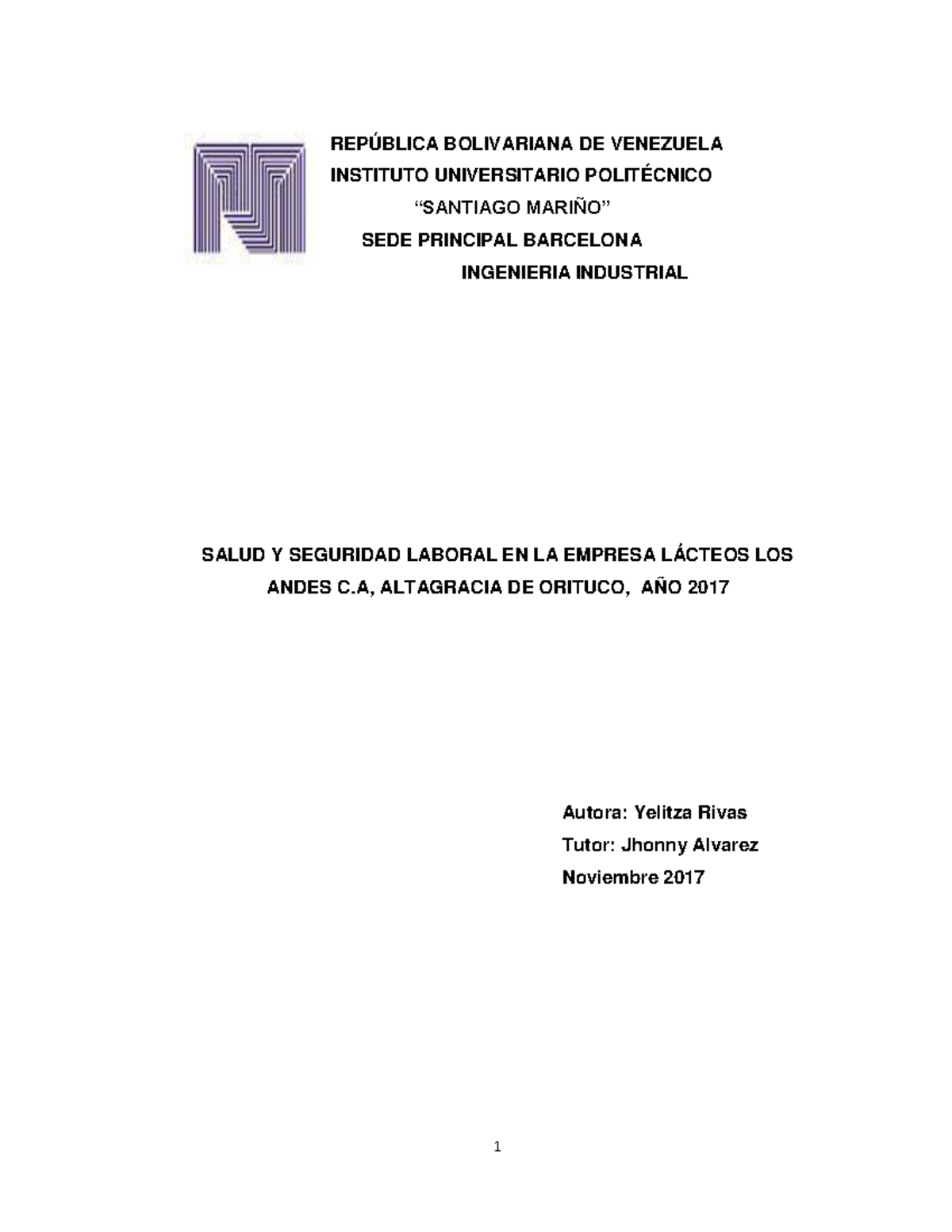 Iupsm - G RN - REPÚBLICA BOLIVARIANA DE VENEZUELA INSTITUTO ...
