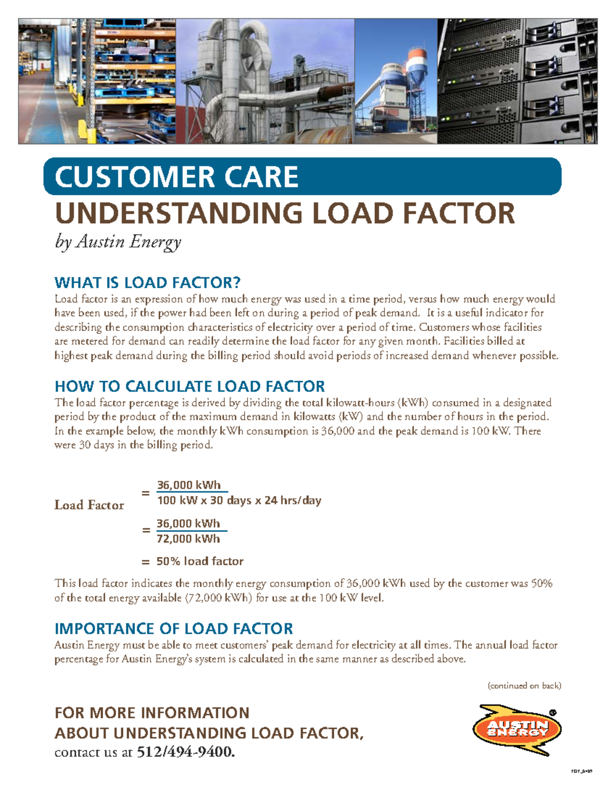 Understanding Load Factor - TDT_ CUSTOMER CARE UNDERSTANDING LOAD ...
