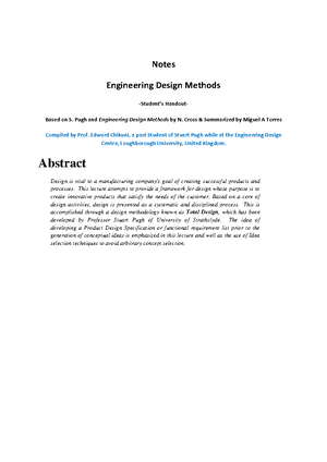 CESMM4: Examples - Design and Make Project - Studocu