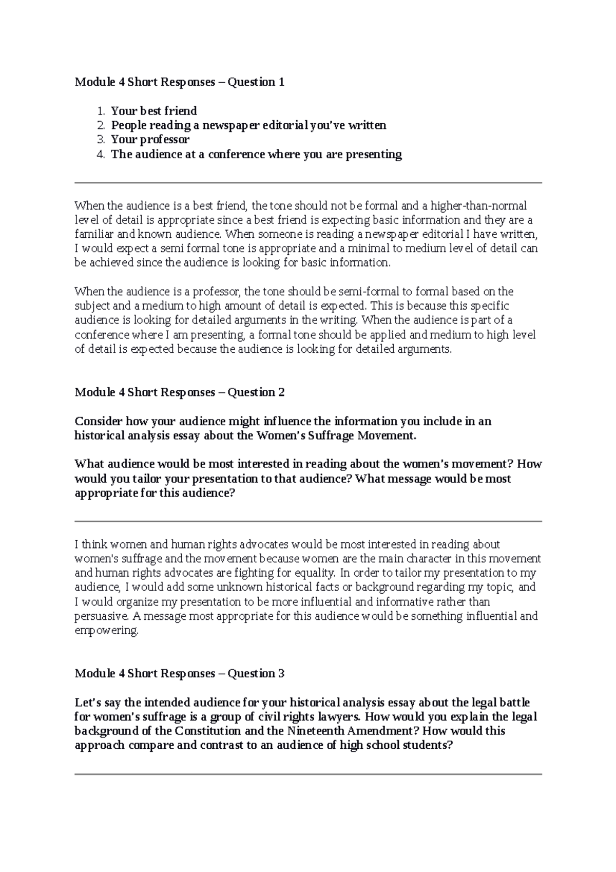 HIS 200 Module 4 Short Responses - Module 4 Short Responses – Question ...